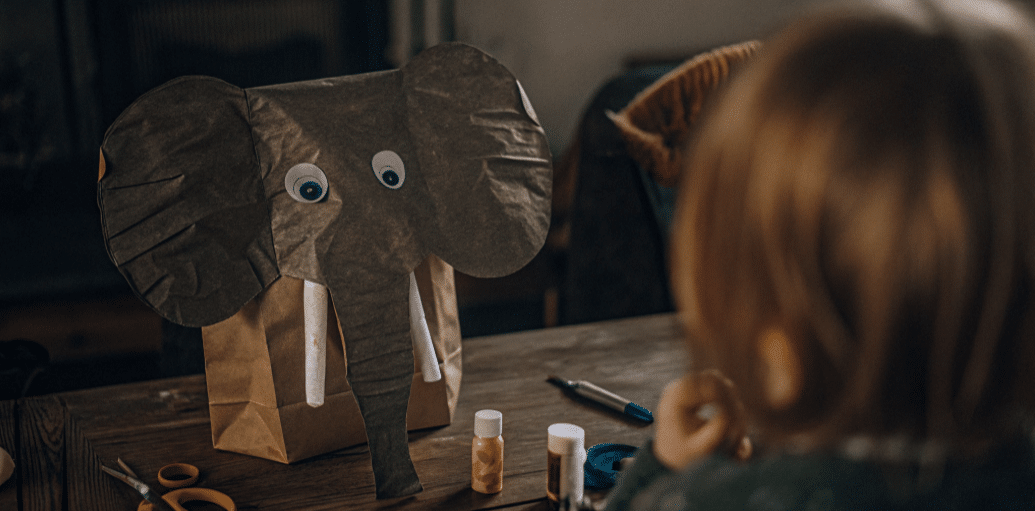 Creative Elephant Paper Bag Puppet: Easy Craft Guide for Kids